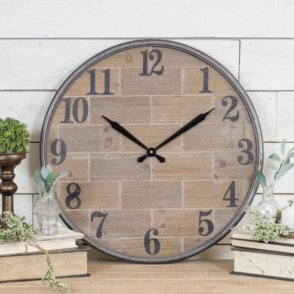 VIP Home & Garden | Wall Decor | Distressed Subway Wall Clock | Poshmark